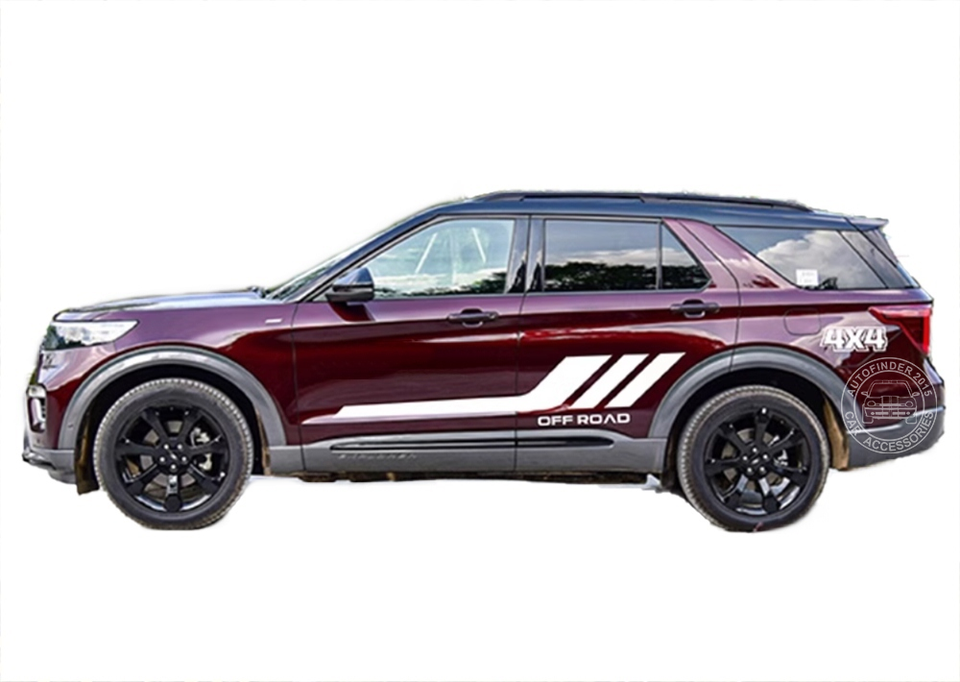 2 PCS Graphics Car Sticker Decal For Ford Explorer 4X4 Side Door Racing ...