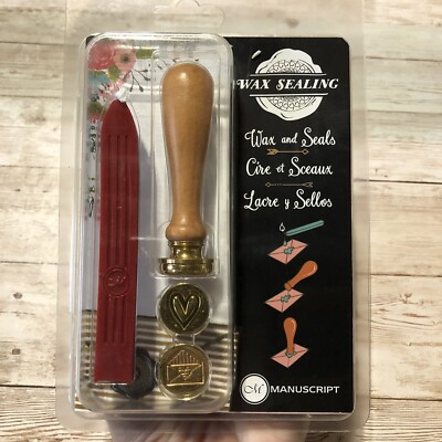 Manuscript Long Handle Design Sealing Set W/2 Coins-Emotions -739EMO | eBay