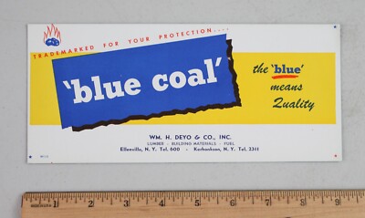Advertising Ink Blotter Blue Coal Wm. H. Deyo & Co. Ellenville ...