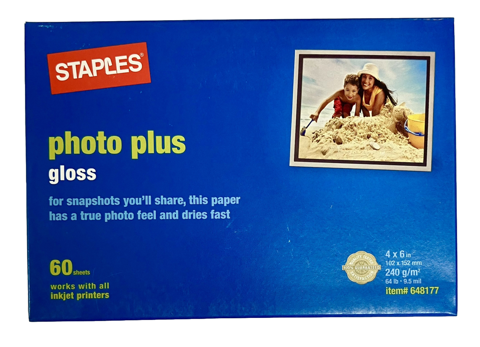 Lot Of 10 Staples 60 Sheet Photo Plus Gloss Paper 4x6 New & Sealed | eBay