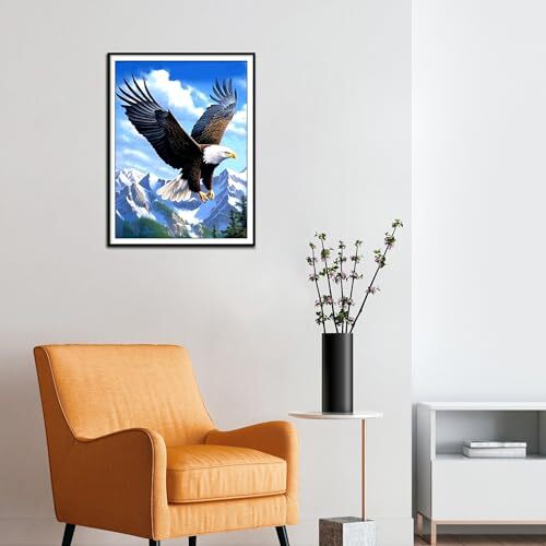 Hawk Diamond Art Kits for Adults &Beginner, Animals Diamond B-003 Black ...