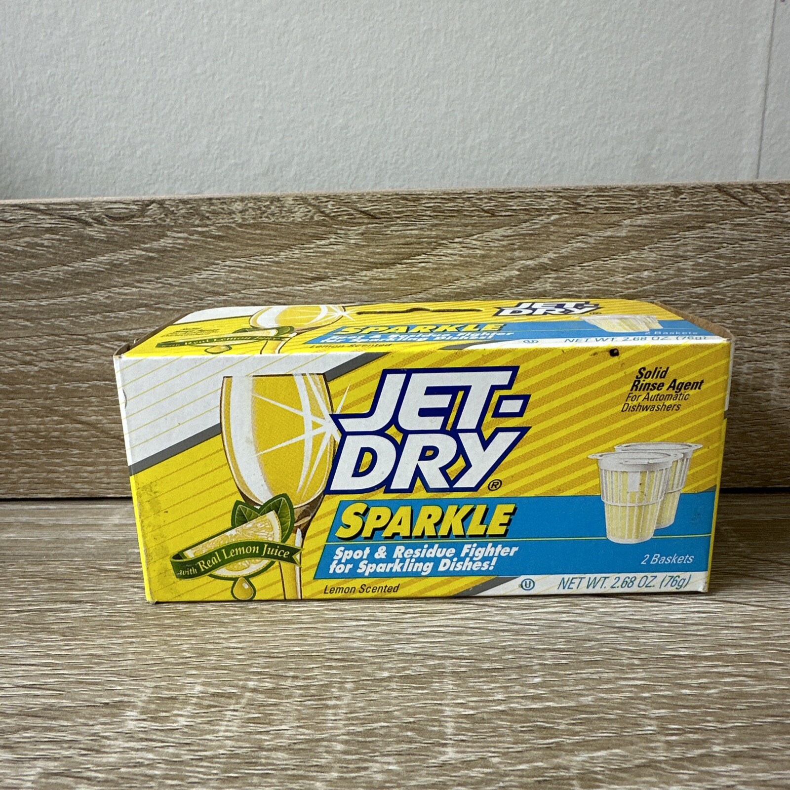 Jet-Dry Sparkle Rinse Agent For Dishwasher, Lemon Scent - One Box of 2 ...