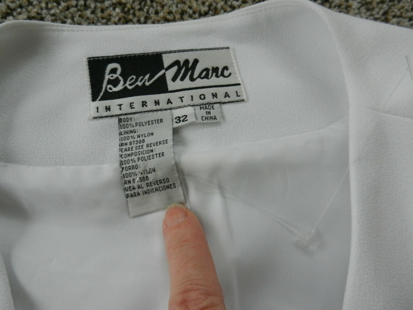 Ben Marc White 3 piece church usher suit - 2296 Size 32 | eBay