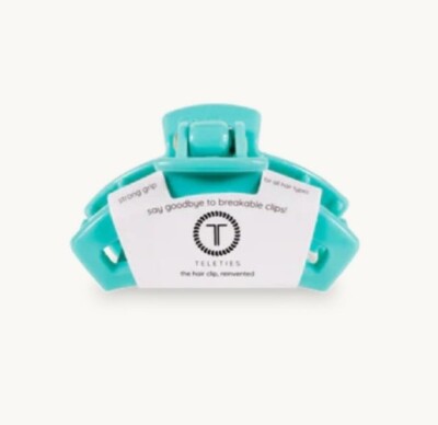 TELETIES Open ATLANTIS- Turquoise Tiny Hair Clip|Small Clip|Unbreakable ...