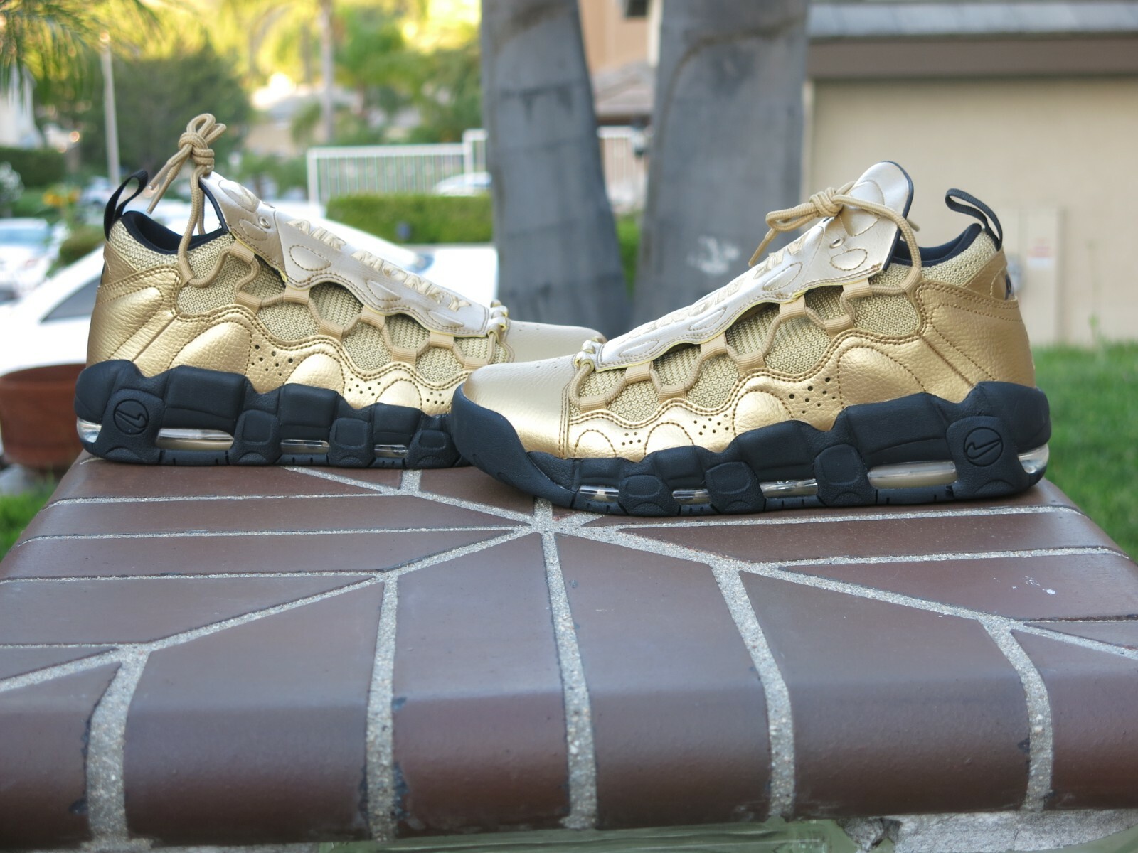 Size 10 - Nike Air More Money Metallic Gold for sale online | eBay