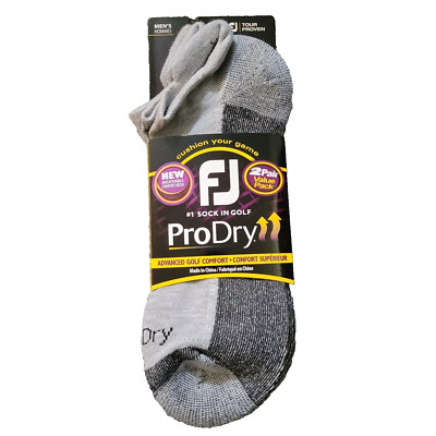Footjoy Mens Pro Dry XL Gray Sport Socks (2) Pack Size 12-15 $22 | eBay