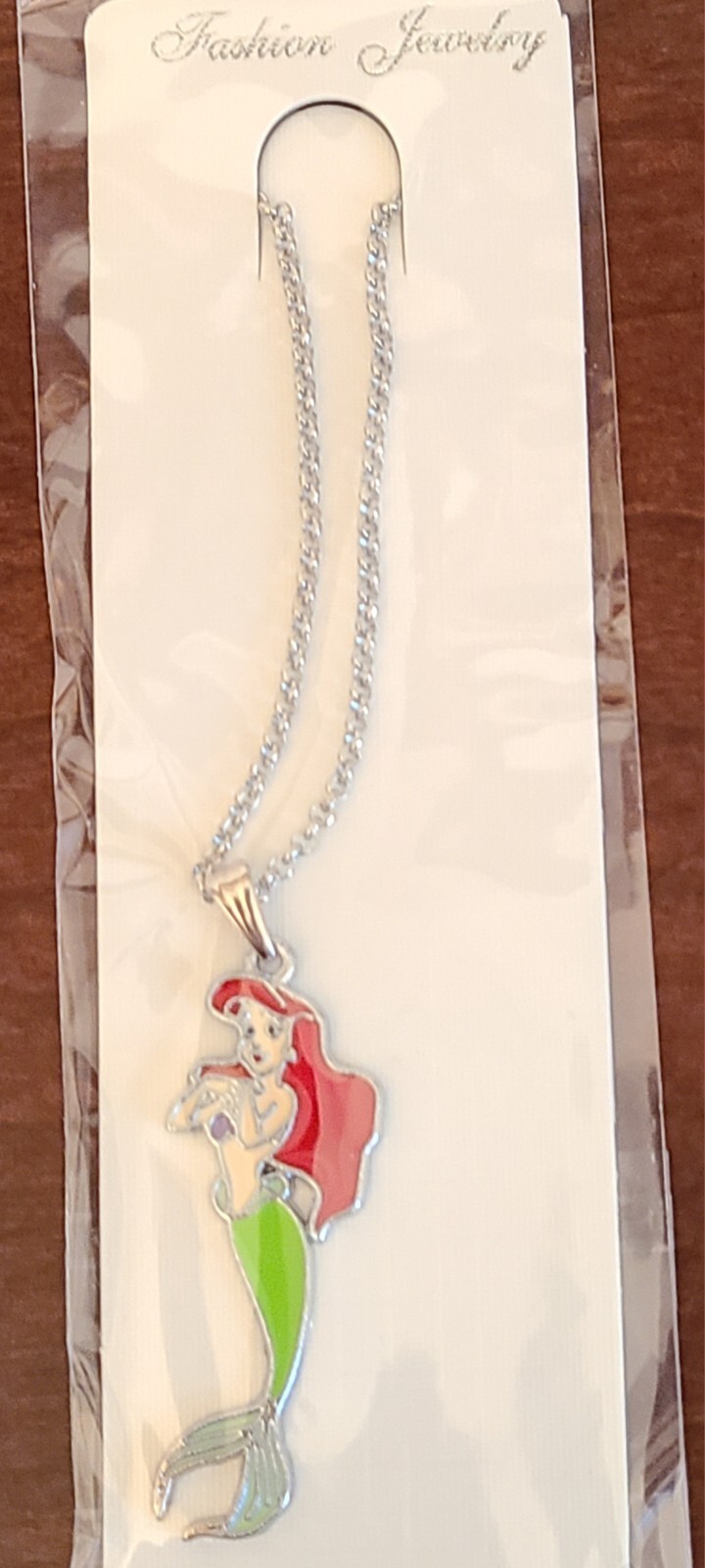 Disney Princess Ariel Charm Pendant on Silver Colored Chain -Ariel as a ...