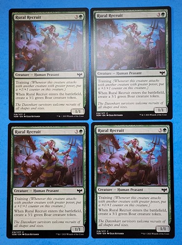 4x Rural Recruit Crimson Vow Mtg Magic Card Creature Human Peasant ...