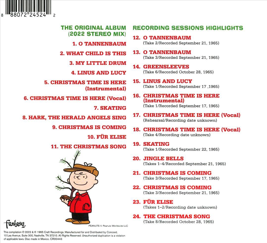 CHARLIE BROWN CHRISTMAS [ORIGINAL TV SOUNDTRACK] NEW CD 888072245242| eBay