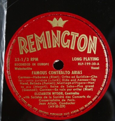 Famous Contralto Arias Opera Disc Only-Bizet,Mozart,Gluck+ RLP-199-30 ...