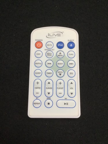 ORIGINAL iLive Remote Control Model IBCD3817DT iPod Boom Box ...