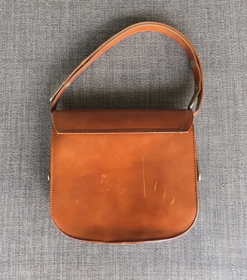 Vintage Handbag Purse by Dofan France Brown Leather Made in France | eBay