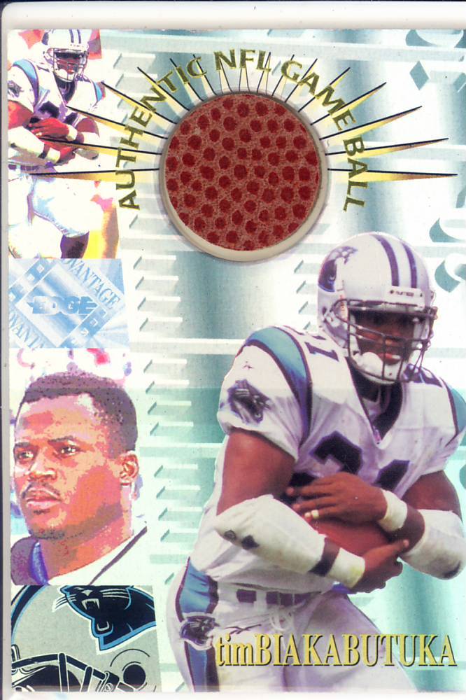 tim biakabutuka rookie rc draft ball patch panthers michigan wolverines ...
