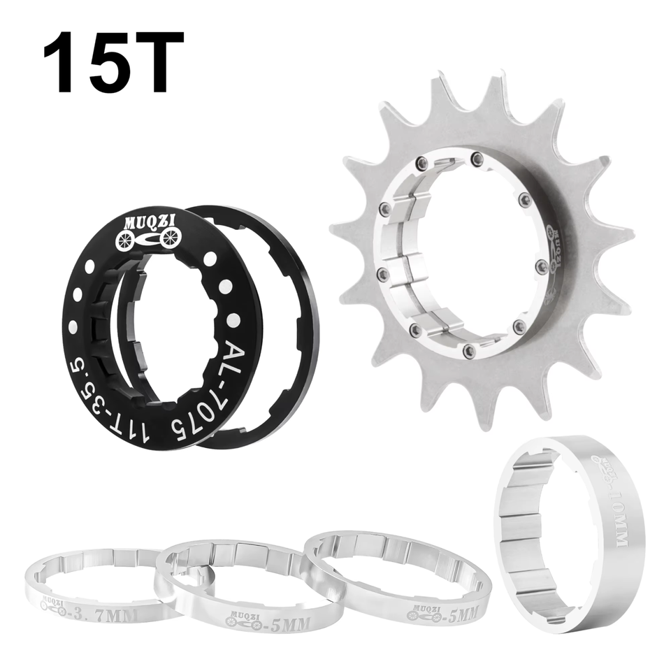 Bicycle Single Speed Conversion Kit Cassette Cog Gear Alloy Spacer Set ...