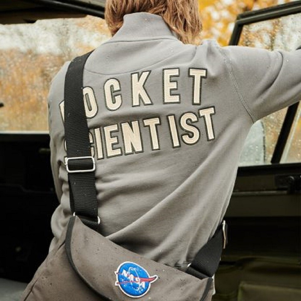 Red Canoe NASA Rocket Scientist Full Zip Sweatshirt - Gray | eBay