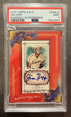 2010 TOPPS A & G Jim Zapp FRAMED AUTO RELIC NEGRO LEAGUE AGA-JZ PSA 9 ...