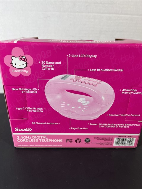 SANRIO HELLO KITTY PINK 2.4GHZ DIGITAL CORDLESS TELEPHONE for sale ...