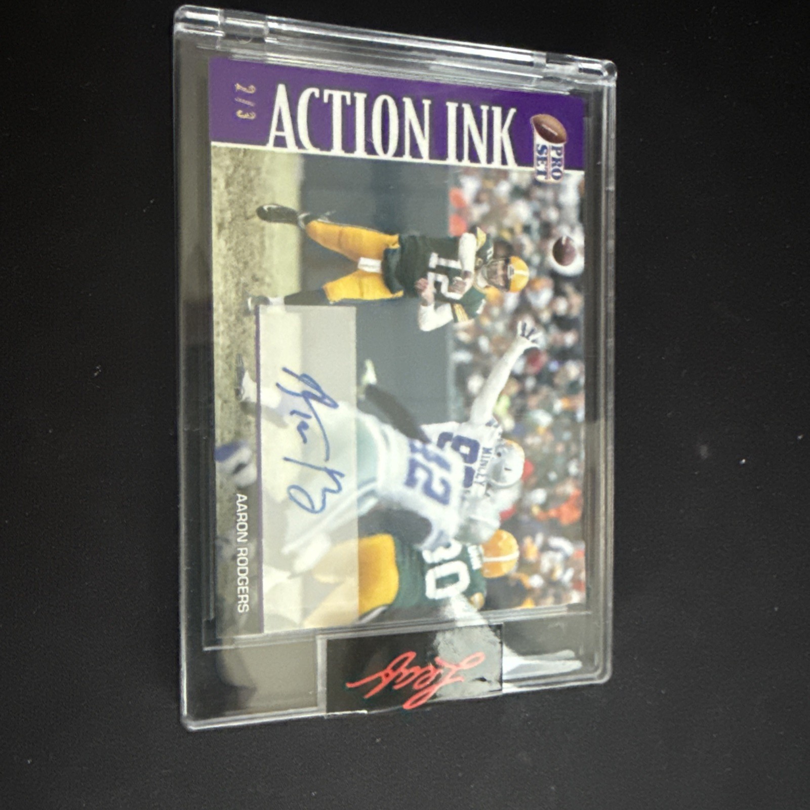 Aaron Rodgers Green Bay Packers 2021 Leaf ACTION INK AUTO /3