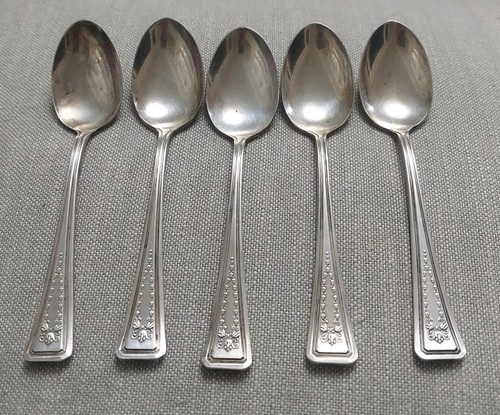 American Silver Co Roanoke Pattern Soup Spoons Set Of 5 Silverplate ...
