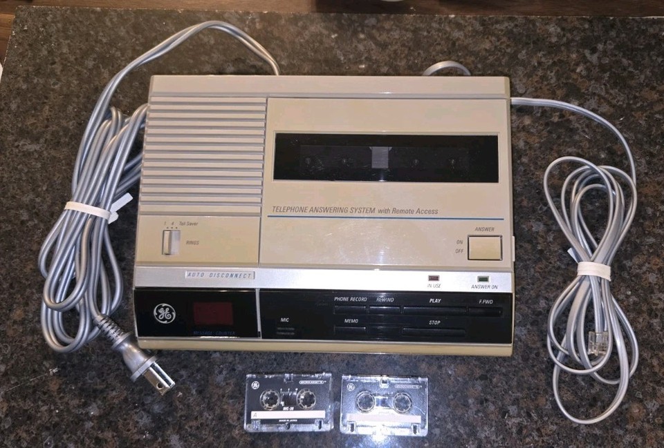 Vintage GE Answering Machine Telephone Answering System w ...