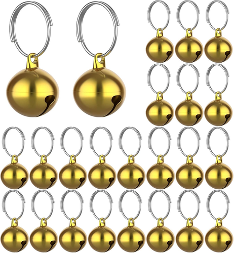 24 Sets of Cat Bells for Cat and Dog Collar Pendant Pet Bell Pet ...
