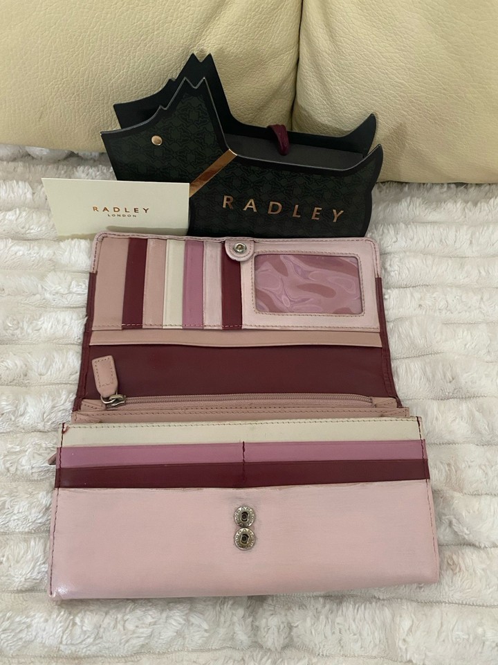 Radley Leather Matinee Large Purse - Seal with Radley Fishing Scene ...