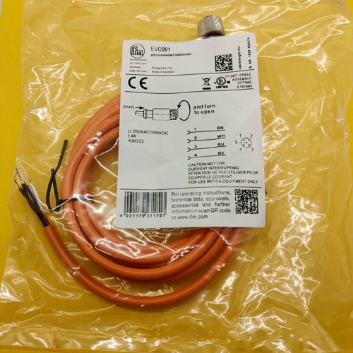 One IFM EVC001 Connection Cable New Fast Shipping | eBay