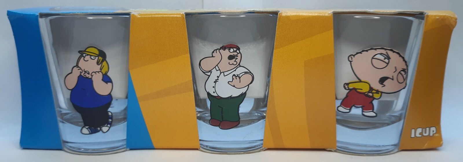 Family Guy Shotglass 3-Pack - Chris Peter Stewie Shot Glass Set | eBay