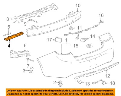 GM OEM 12-17 Verano Rear Bumper Bumper Components-Side Support 22783175 ...