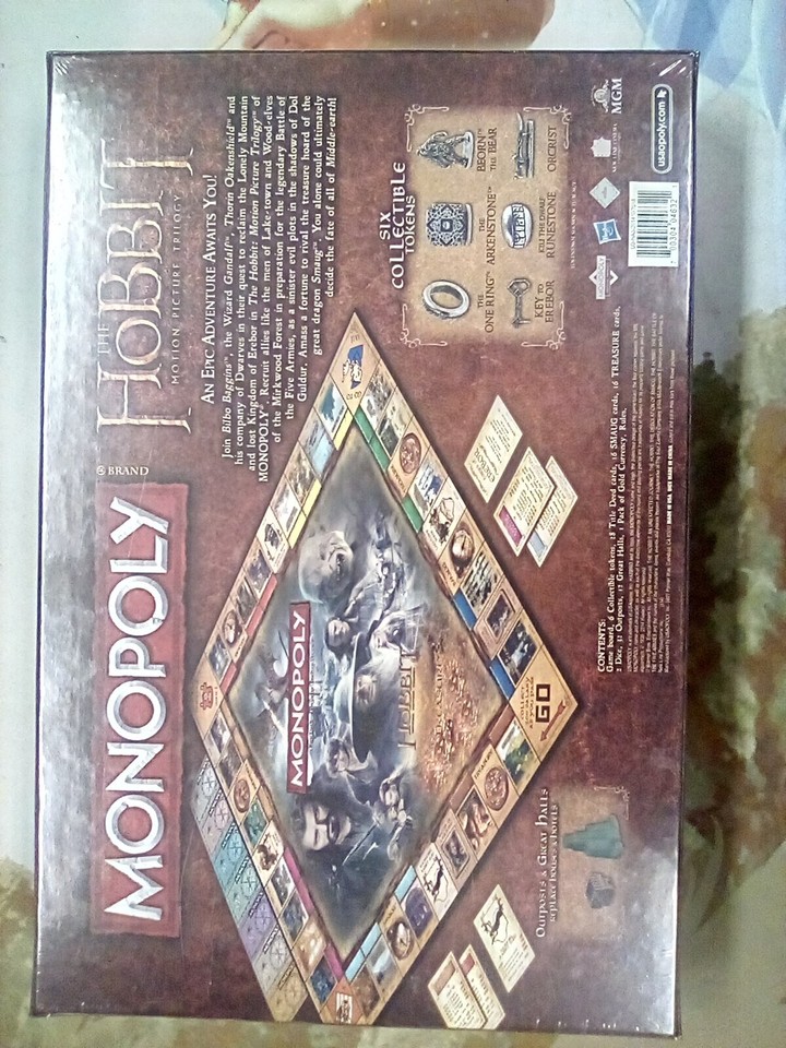 Monopoly The Hobbit Trilogy Collector’s Edition Board Game USAOPOLY ...