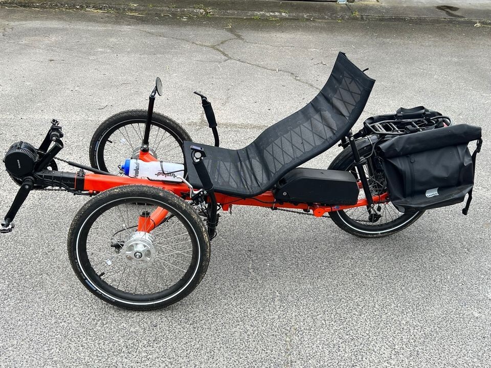 Tri Bike Electric Touring Orange Folding Magnum Greenspeed Comfort ...
