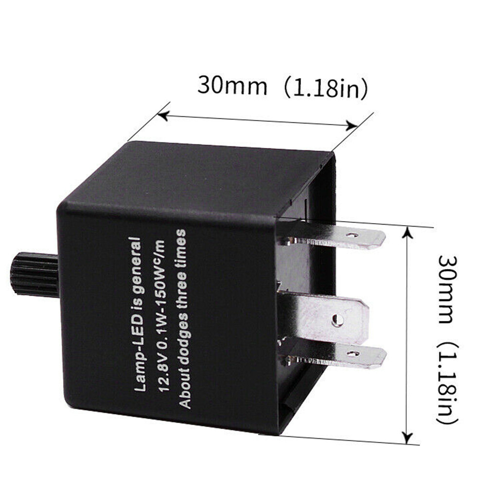 3-Pin Car Flasher Relay Fix Light LED Lamp Turn Signal Hyper Flash CF13 ...