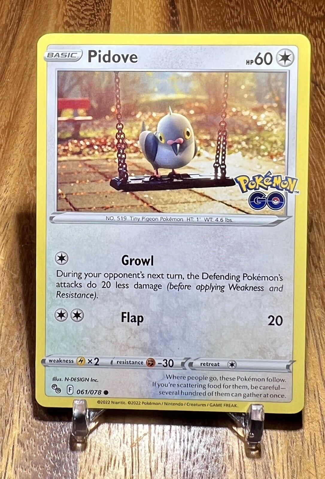 Pidove 061/078 Non Holo Common Pokemon Go Pokemon Card NM | eBay