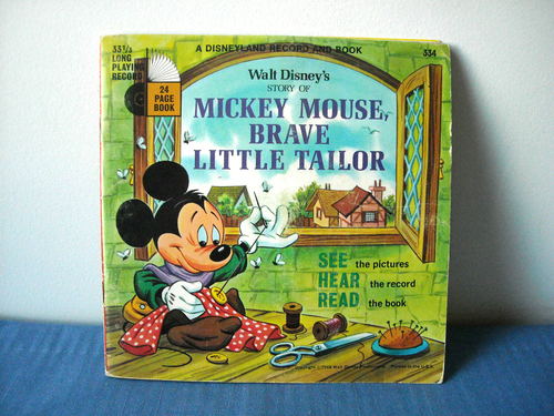 Mickey Mouse, Brave Little Tailor 1968 Record & Read Along Book | eBay