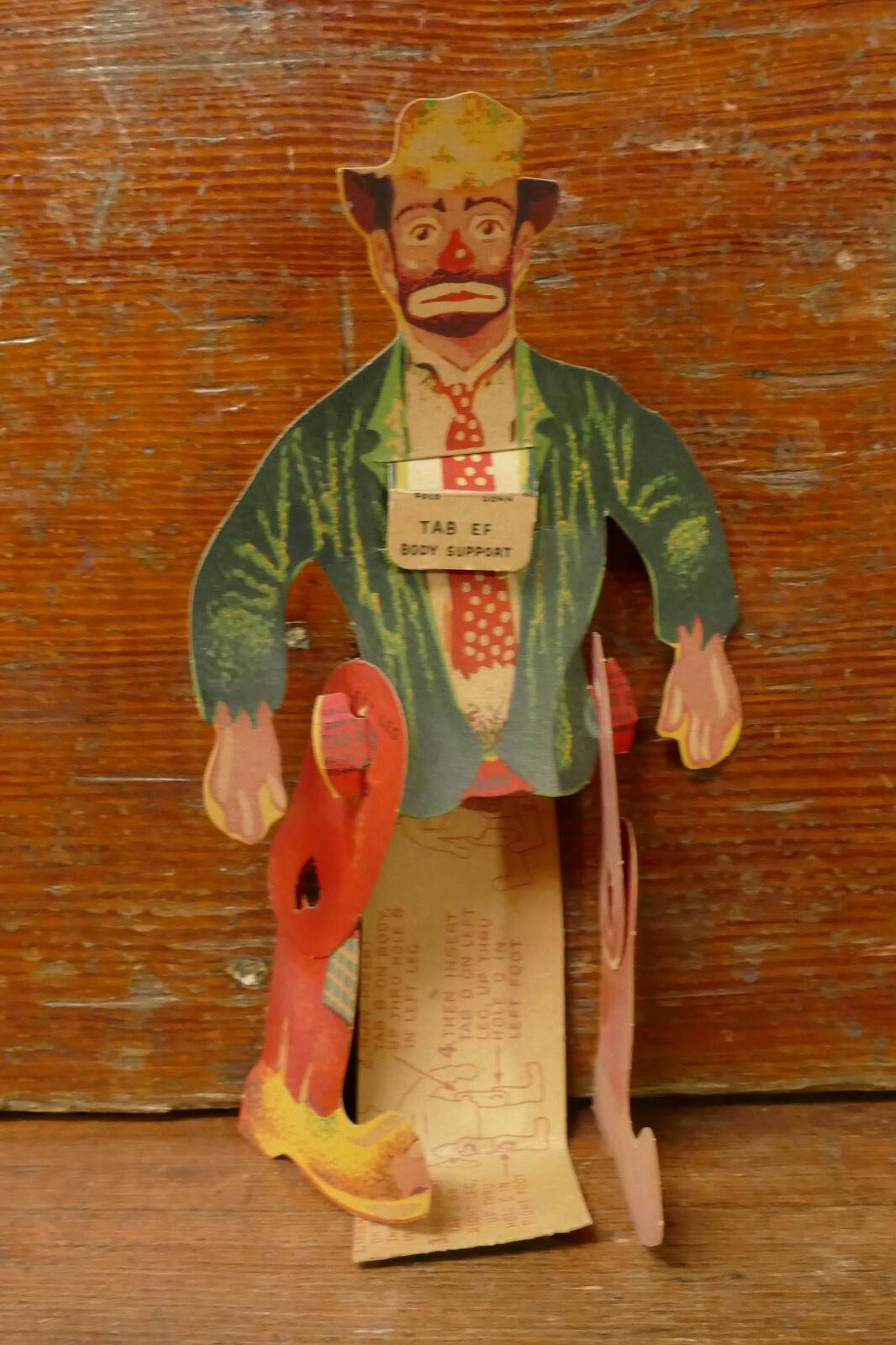 VTG 1947 Post Cereal Tappin' Tom Tap Dancer Punch-out Toy Premium ...