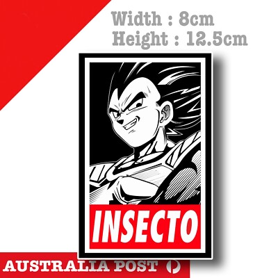 VEGETA INSECTO Dragon Ball Z Anime JDM Sticker | eBay Australia