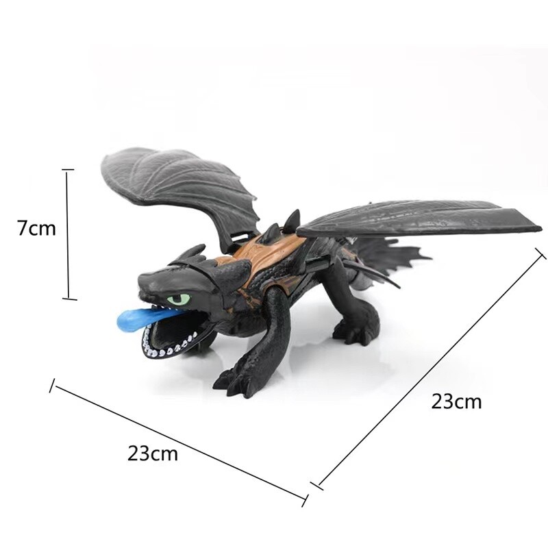 How to Train Your Dragon Toothless Night Fury Light Fury Action Figure ...