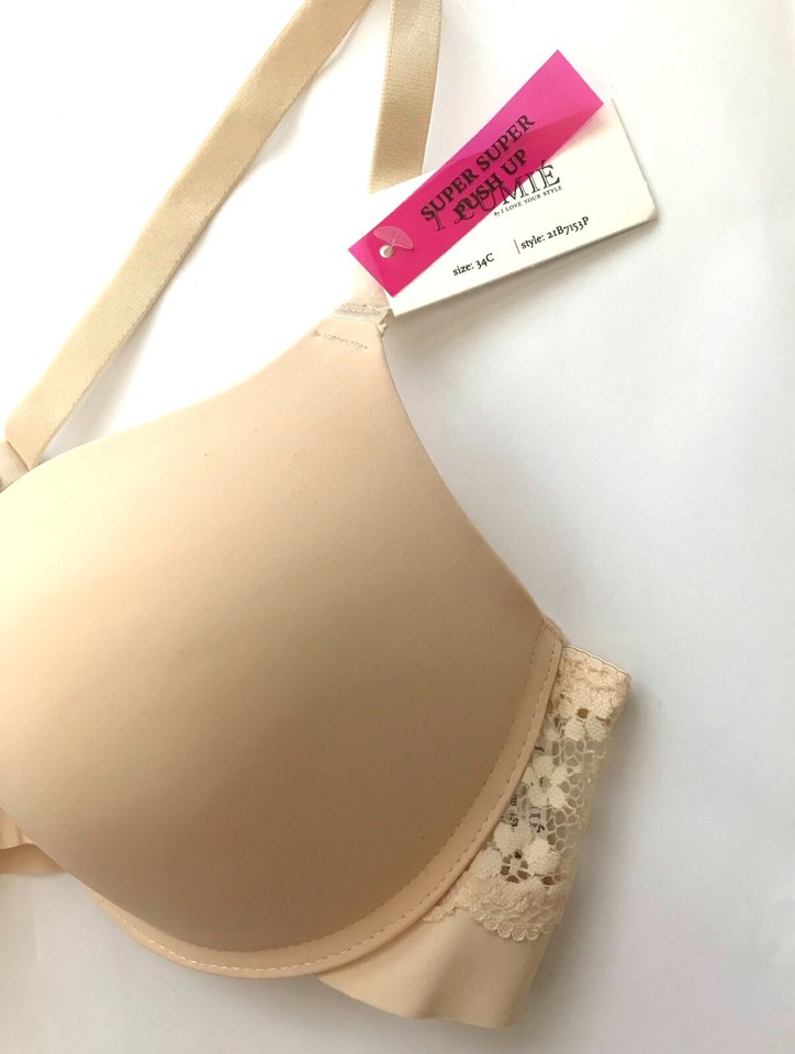 ILYS Front Closure Super Super Push Up Convertible Bra 32B,34B,38B,34C ...