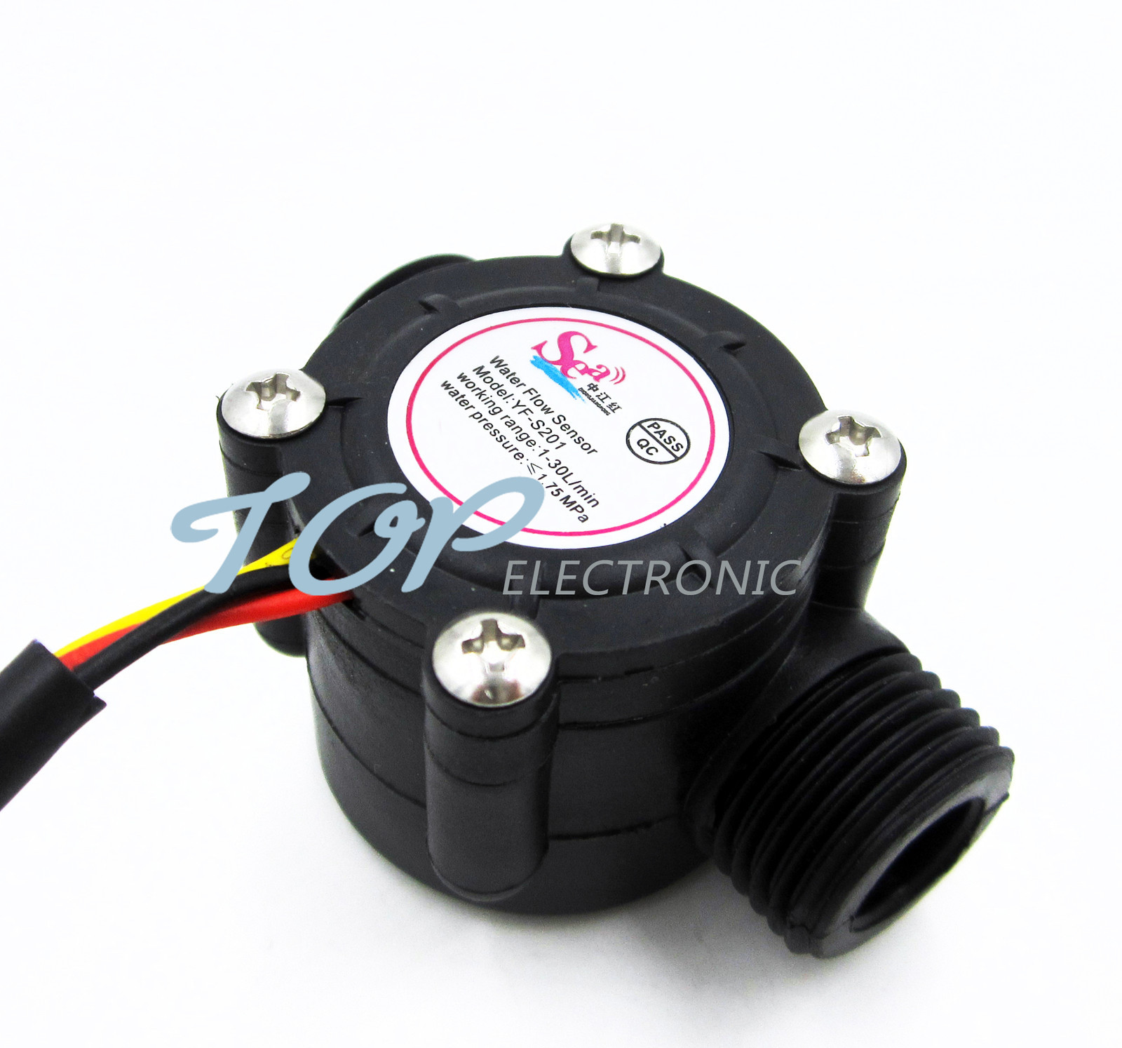 Water flow sensor flowmeter Hall flow sensor Water control 1-30L/mi ...