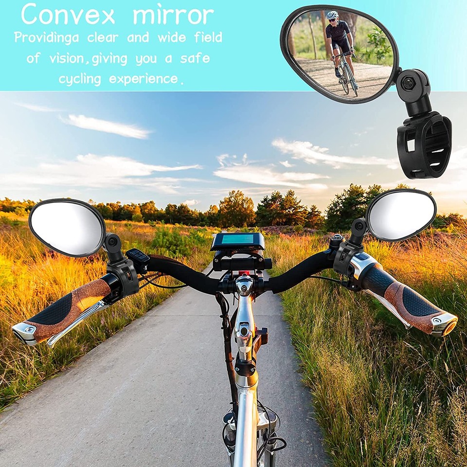 360° Flexible Bike Rear View Mirror Road Bicycle Handlebar Rearview ...
