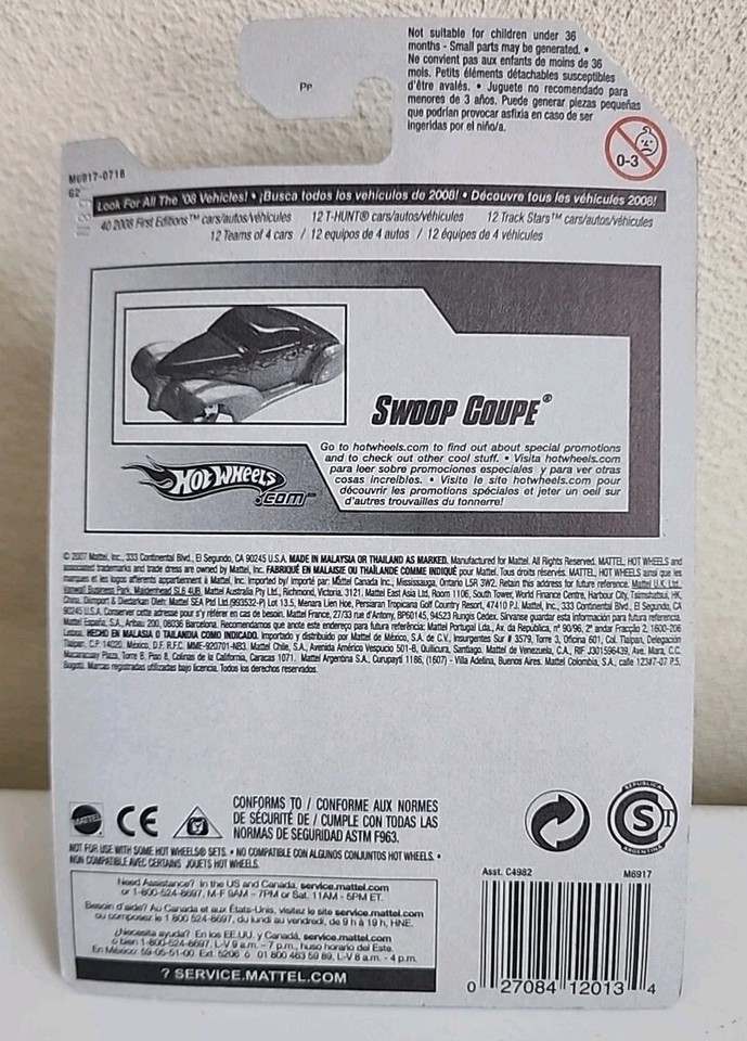 Hot Wheels 2008 All Stars Red & White Swoop Coupe Diecast Car | eBay