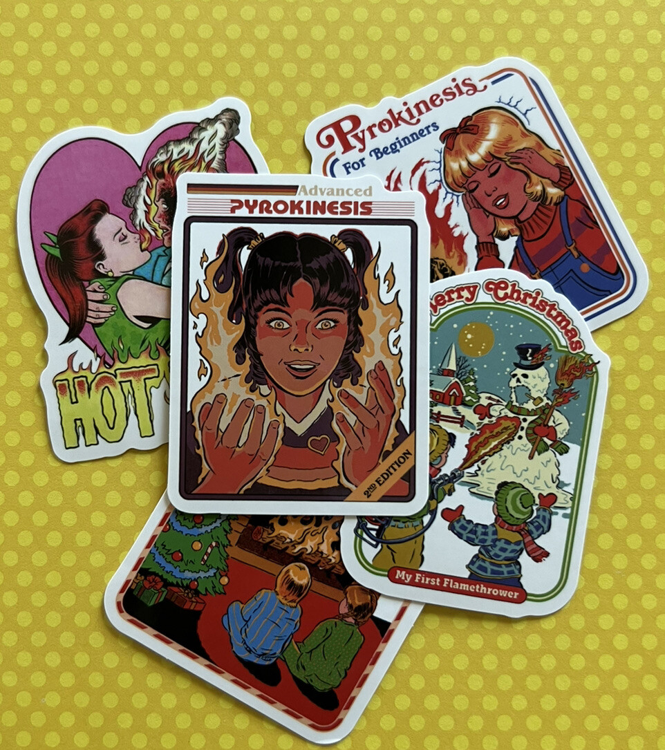 Lot Of 5 Life Skills Pyromaniac Fire Flame Thrower Waterproof Vinyl ...