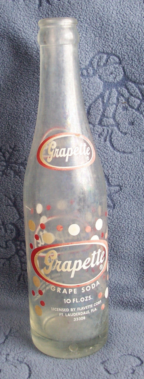 Grapette Bottle...Grape Soda Pop Vintage Ft. Lauderdale, Fla. | eBay