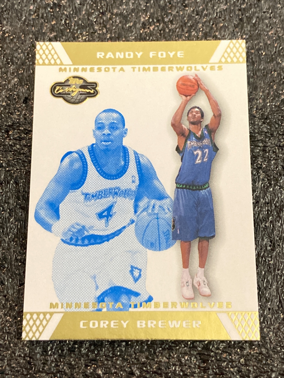 2007-08 Topps Co-Signers - Gold Blue #58 Corey Brewer, Randy Foye /89 ...
