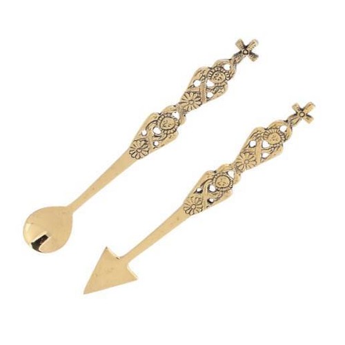 Brass Lance & Spoon Holy Communion Proskomedia Prothesis Orthodox ...