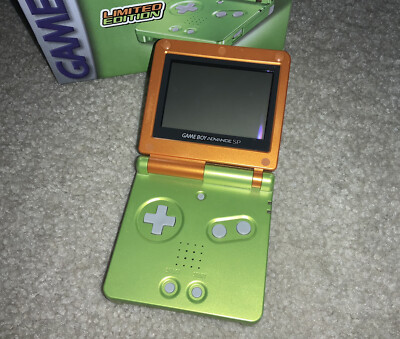 Nintendo Gameboy Advance SP Shrek Lime Green & Orange IN BOX + 6 Games ...