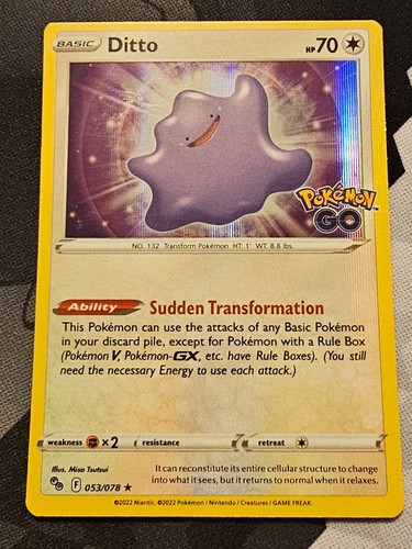 Ditto 053/078 Rare Holo Pokemon TCG | eBay
