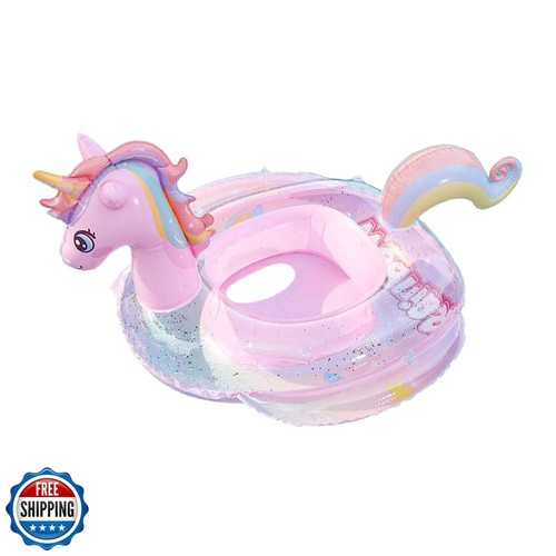 Baby Swimming Float Swim Ring Cute Floaties with Seat and Handle Pool ...
