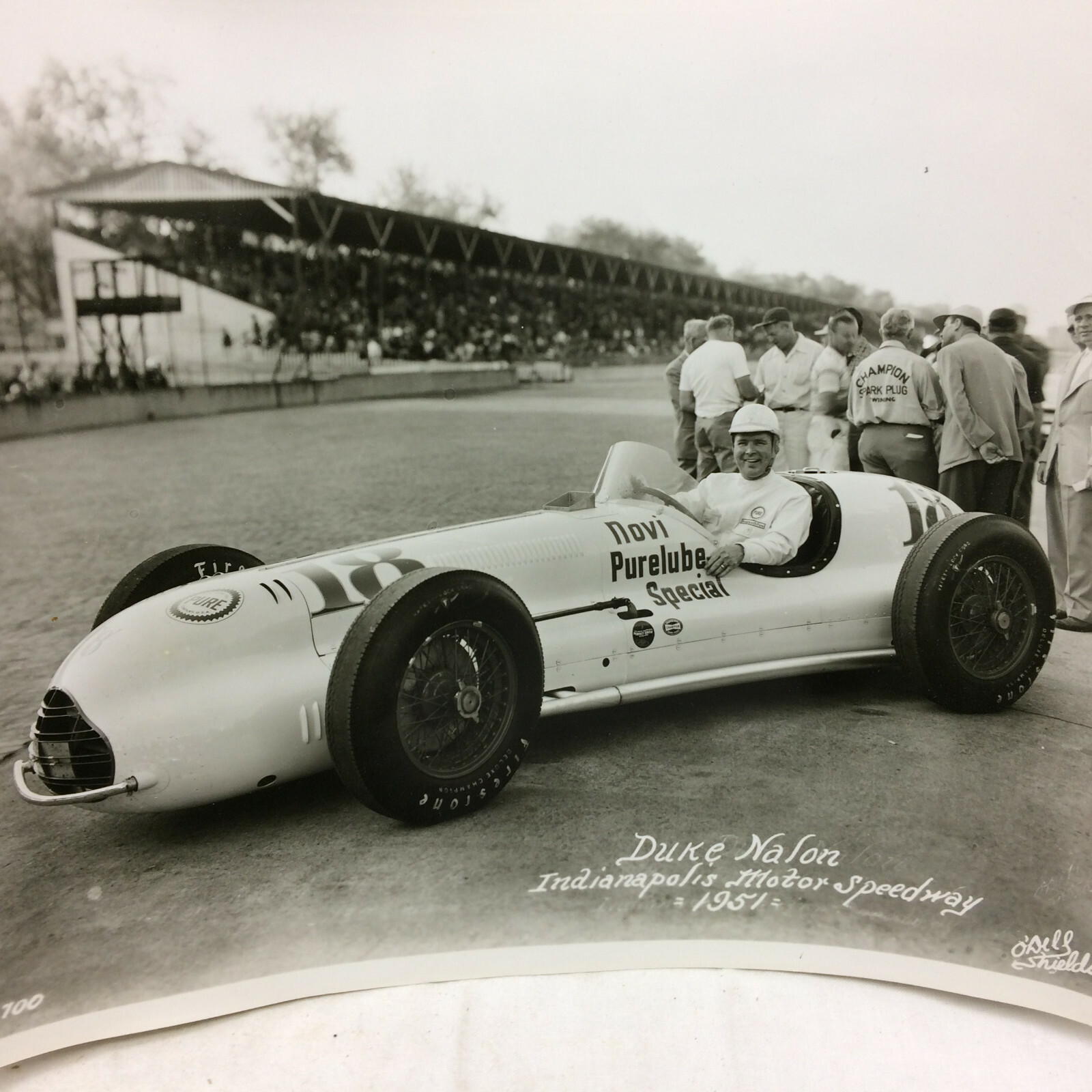 Vintage 1951 Racing Photograph Duke Nalon Indianapolis Motor Speedway ...