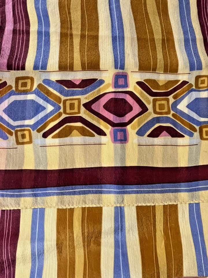 CAROLE LITTLE-Vintage Designer Multi-Color Wrap Scarf 21” Signed | eBay